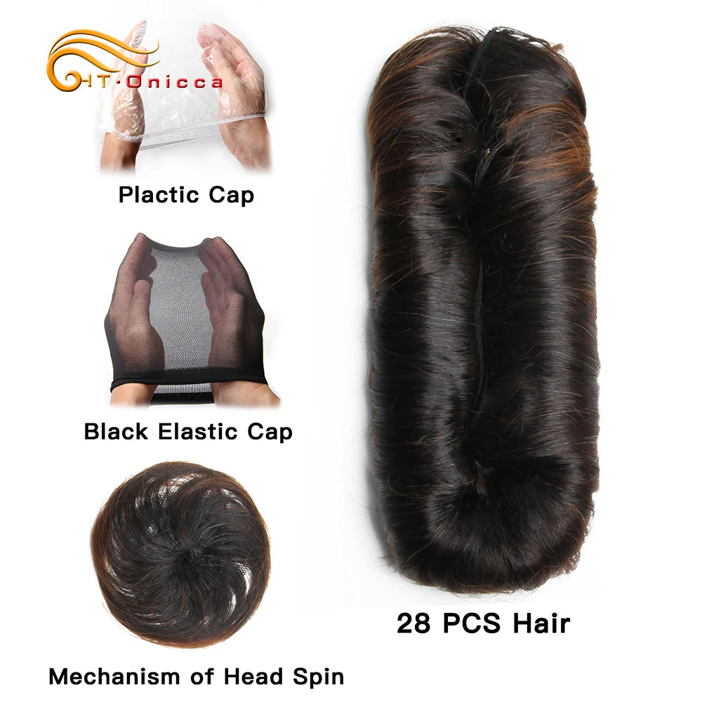 Brazilian Curly Human Hair Bundles – Short Hair Weave for Women – Plug ...